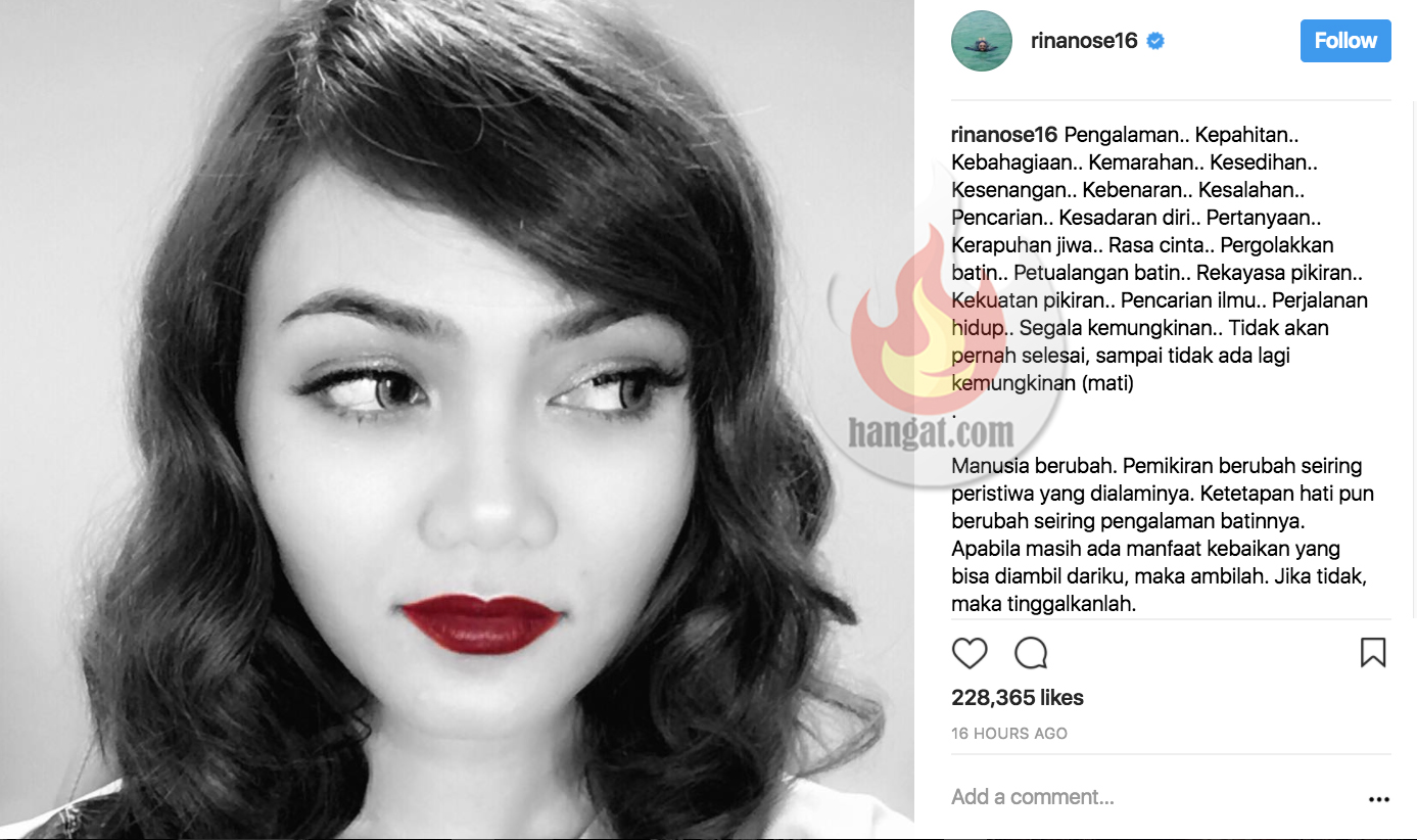 Buka Tudung Mengejut, Nama Rina Nose Jadi Trending di Indonesia - Murai MY