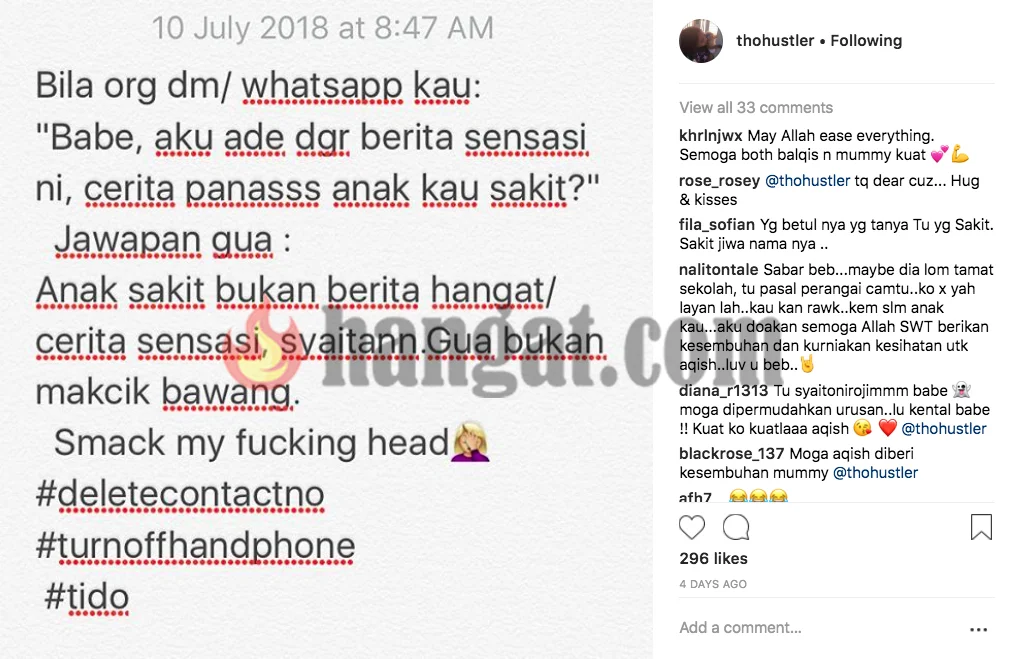 Ibu Puteri Balqis Berang Isu Kesihatan Anaknya Menjadi Isu Sensasi? Ibu Puteri Balqis Berang Isu Kesihatan Anaknya Menjadi Isu Sensasi?