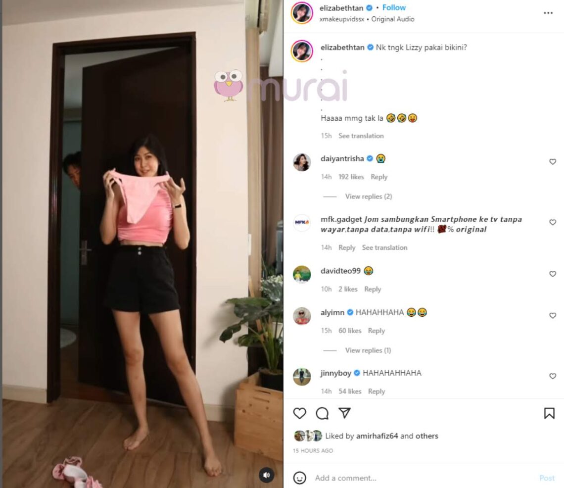 "Nak Tengok Lizzy Pakai Bikini? Memang..." - Video Elizabeth Tan Pegang ...