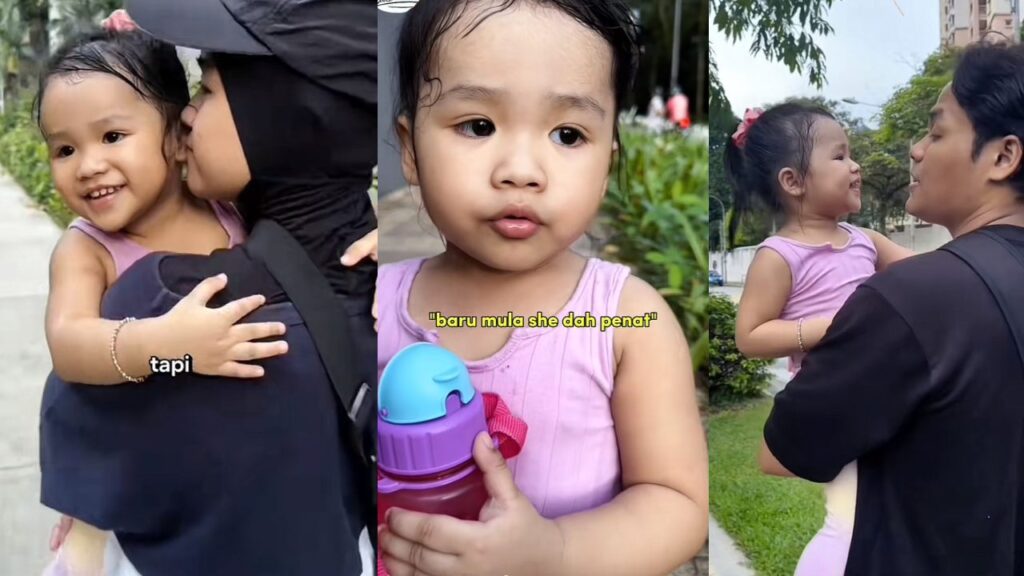 [VIDEO] Telatah Anak Ernie Zakri Ikut 'Jogging' Raih Perhatian Ramai!-"Ketiak Lala Melekit Laaa ...