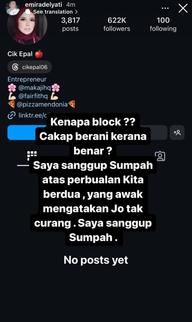 "Saya Sanggup Sumpah Laknat.."-Dewi Ajak Bersemuka, Cik Epal 'Block' Di IG? - Murai MY