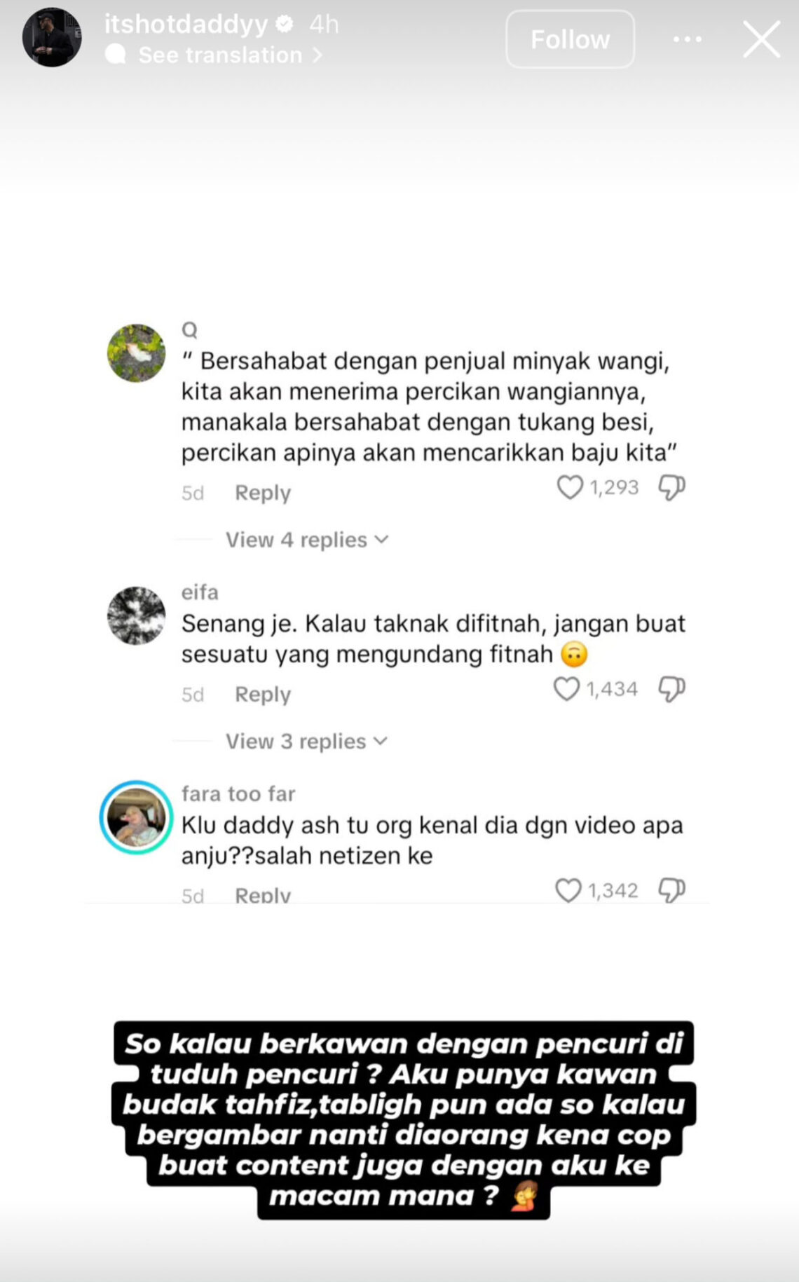 Daddy Ash Kesal Dengan Sikap Netizen Yang Kritiknya & Zarina Anjoulie?-"Pelik Eh Pemahaman Orang ...