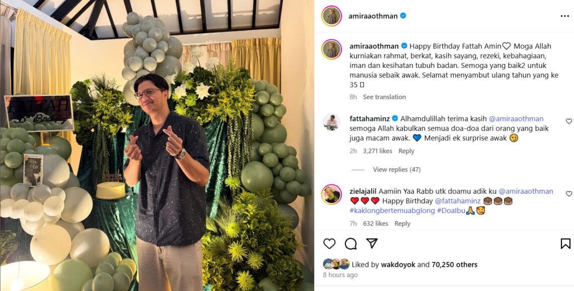 Ucapan Hari Lahir Amira Othman Buat Fattah Amin Sebelum Sah Bergelar Suami! - Murai MY
